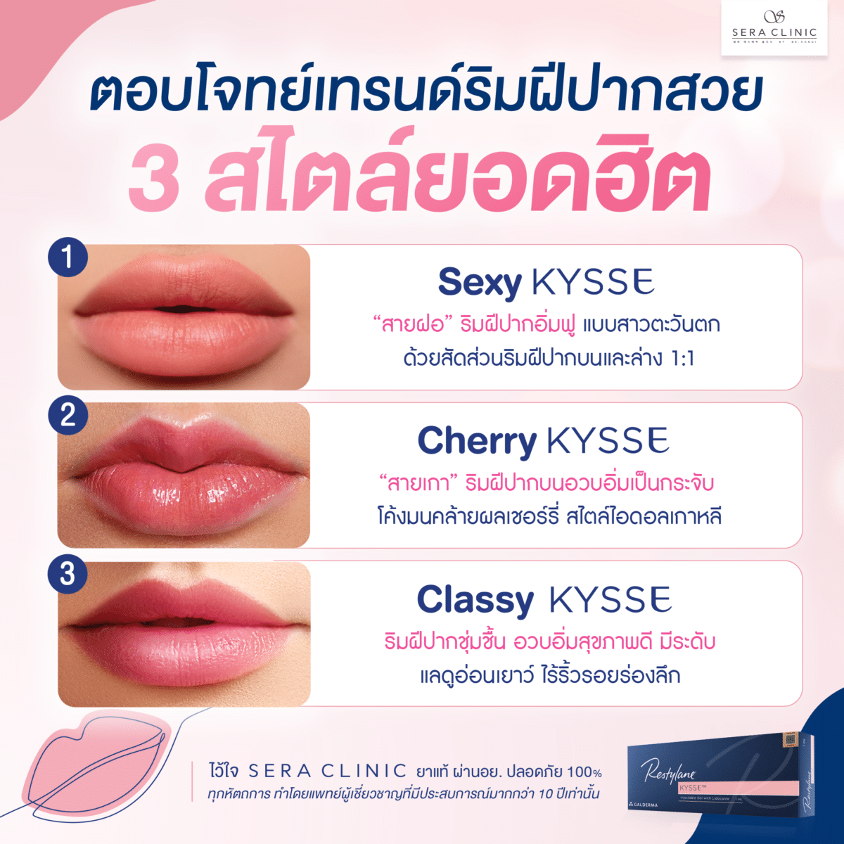 Restylane KYSSE ครั้งแรก! ฟิลเลอร์ ที่ออกแบบมาเพื่อ ‘ริมฝีปาก’ โดยเฉพาะ ...