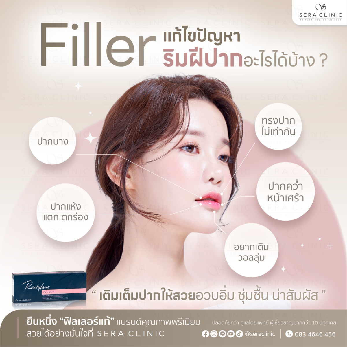 ยืนหนึ่ง "Filler แท้" แบรนด์พรีเมียม รางวัลระดับประเทศ - Sera Clinic