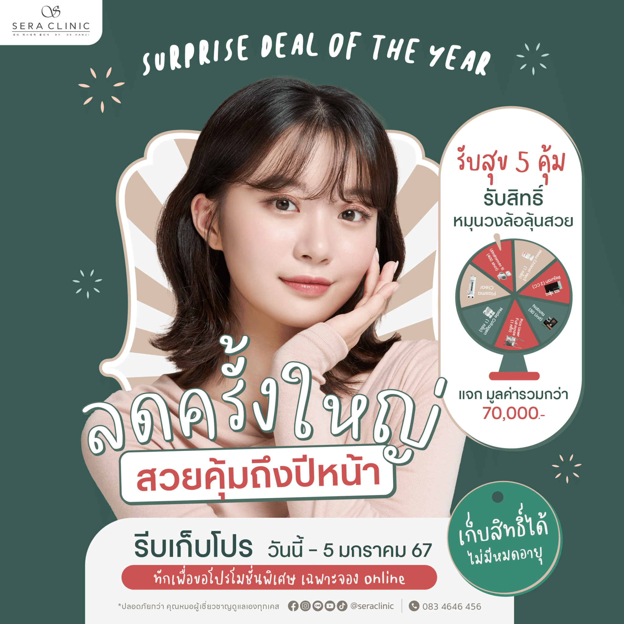 Surprise Deal of The Year ลดครั้งใหญ่ สวยคุ้มถึงปีหน้า! Sera Clinic